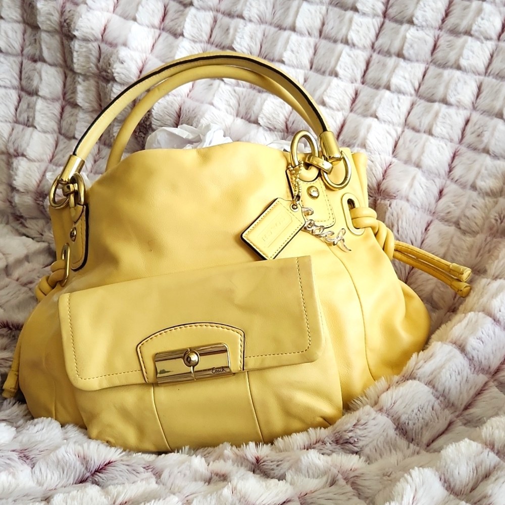 Vintage Rare Yellow Coach Bag (Aka) - Gem